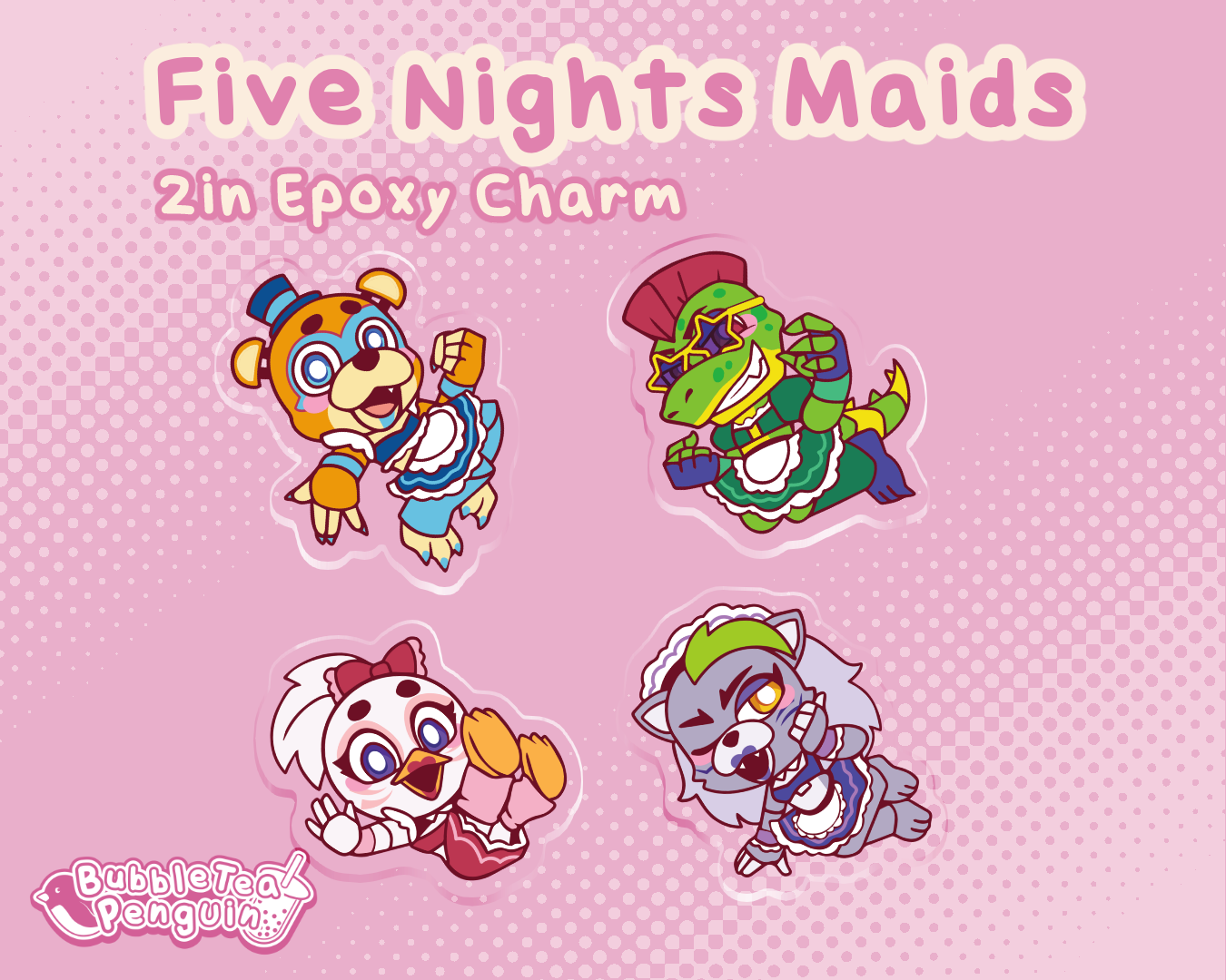 [CLEARANCE] FNAF MAID CHARMS – Boba Penguin Shop