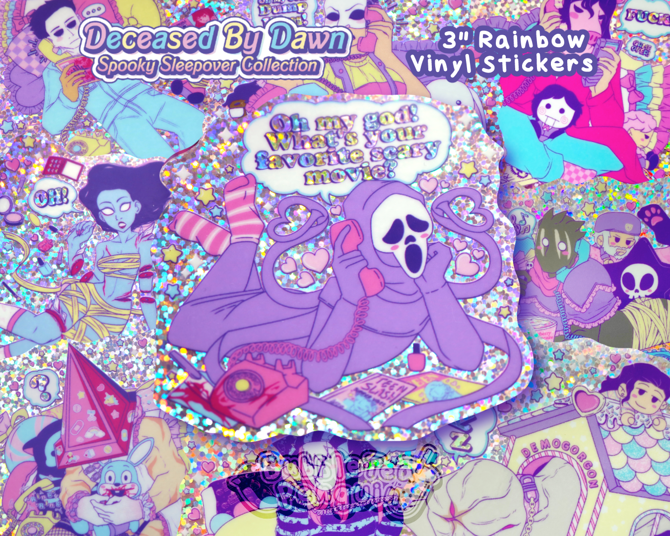 [CLEARANCE] DBD SLEEPOVER 3IN RAINBOW STICKER KILLERS – Boba Penguin Shop