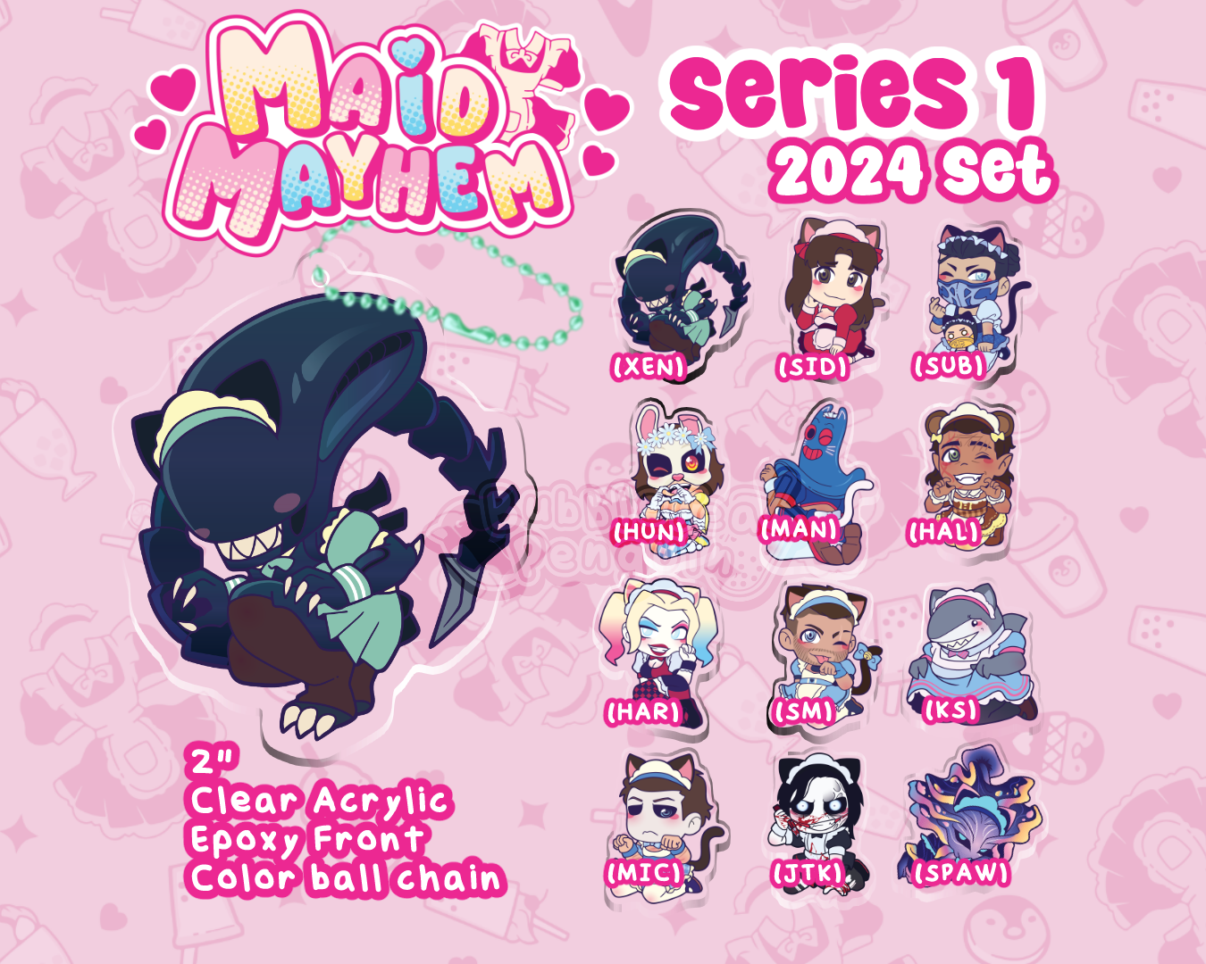 Maid Mayhem Charm Series – Boba Penguin Shop